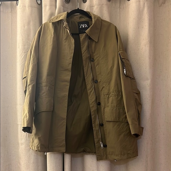 Zara | Jackets & Coats | Zara Green Military Field Jacket | Poshmark